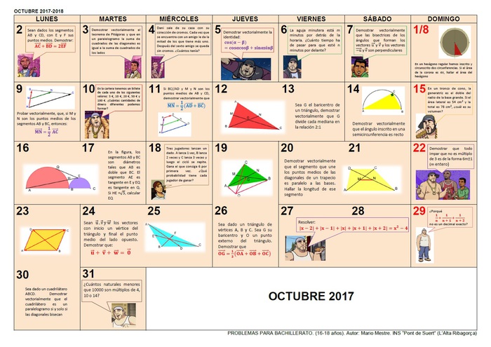 CALENDARIO MATEMÁTICO :: MATHEMATIKOS